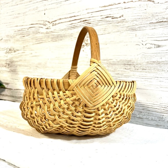 Accents | Vintage Woven Basket Decor Cottage Core Gathering | Poshmark